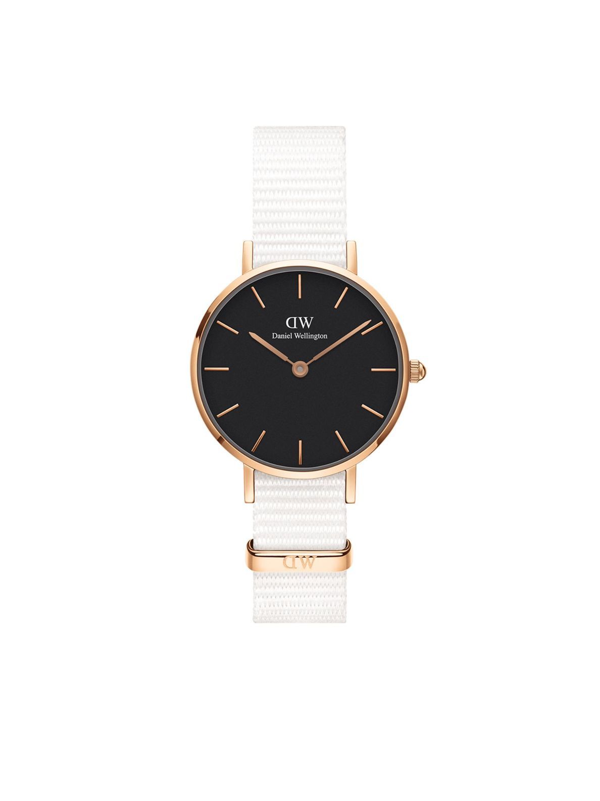 Buy Daniel Wellington Petite Dover Rose Gold Black Dial Watch Online