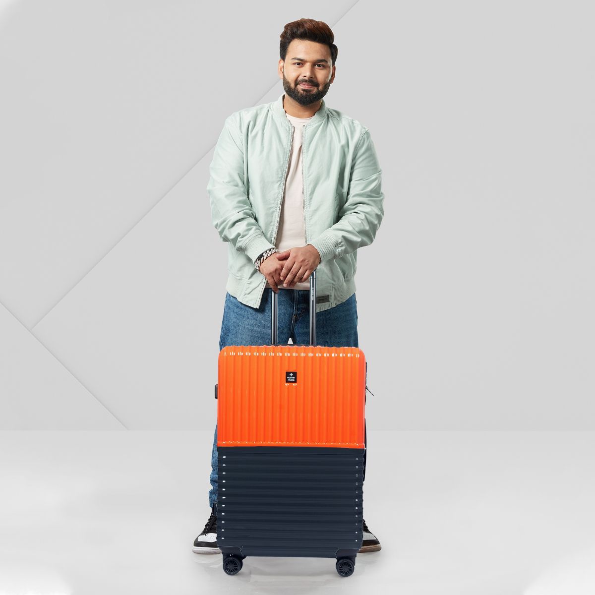 Nasher Miles Istanbul Hard-Sided Abs & Pc Luggage Trolley Bags (Orange ...