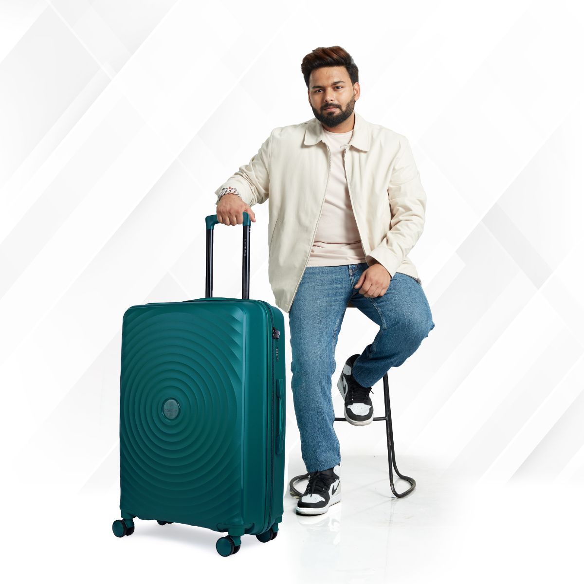 Buy Nasher Miles Goa Hard-Sided Polypropylene Luggage Teal Trolley Bags ...