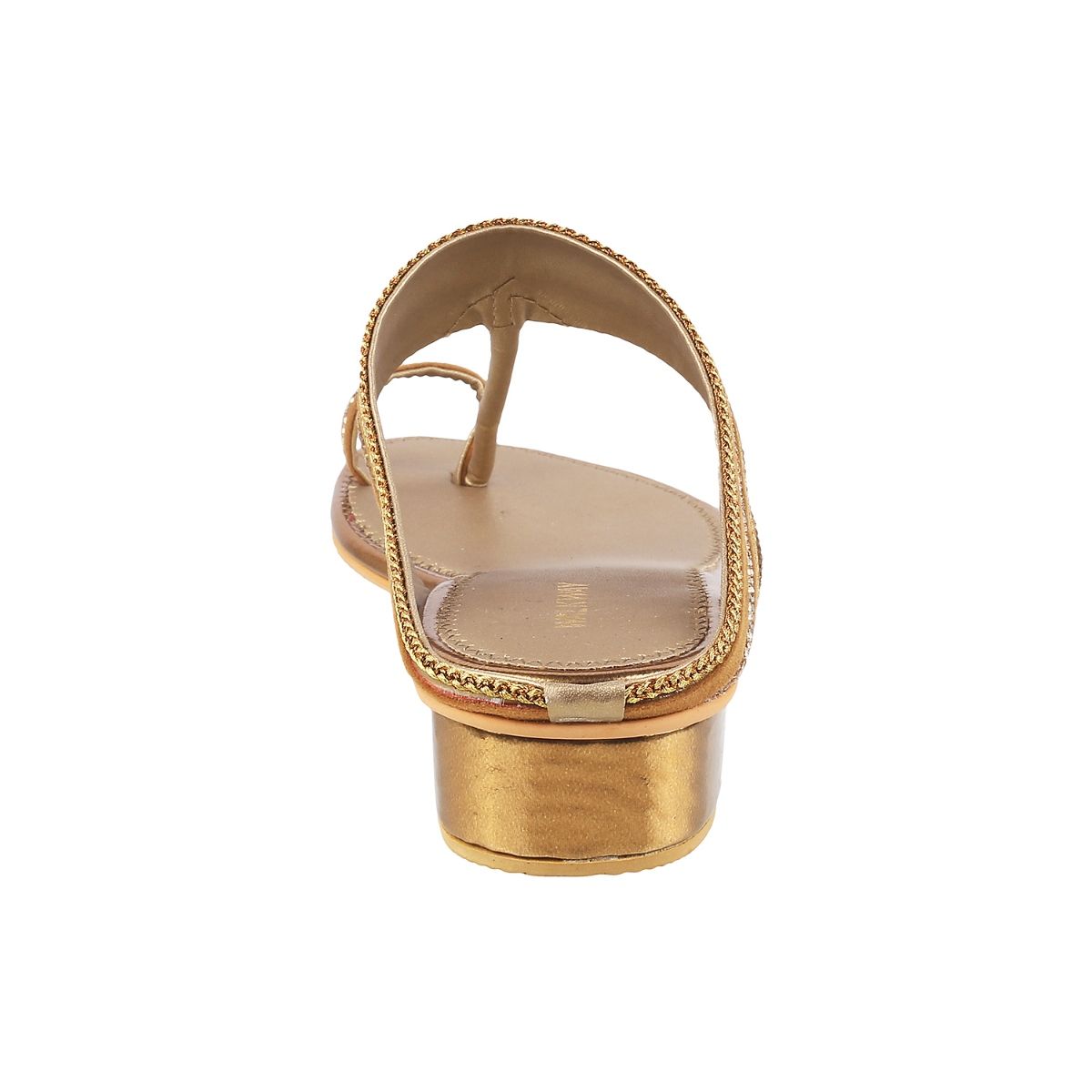 Buy Walkway Gold Embellished/sequined Sandal Online