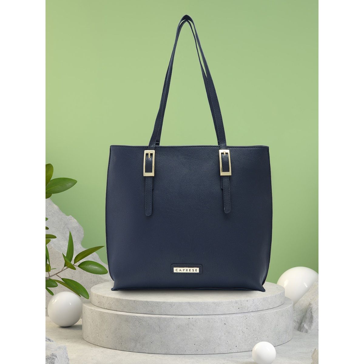 Buy Caprese Women Navy Blue Jenny Tote Bag (M) Online