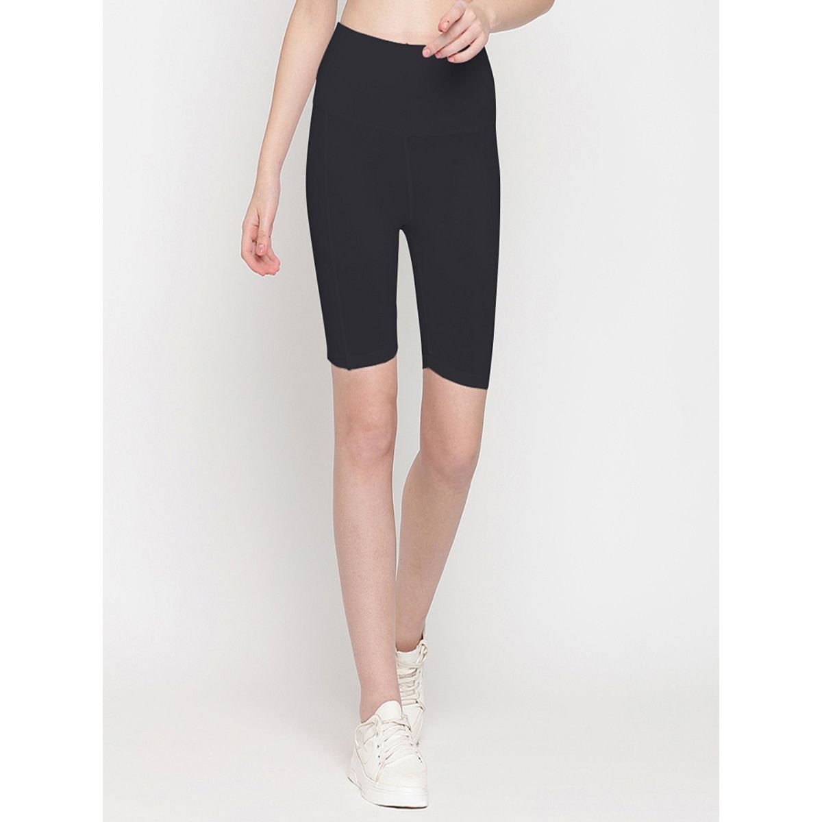 Buy Wear Jukebox Black Long Line Super High Rise Shorts Online