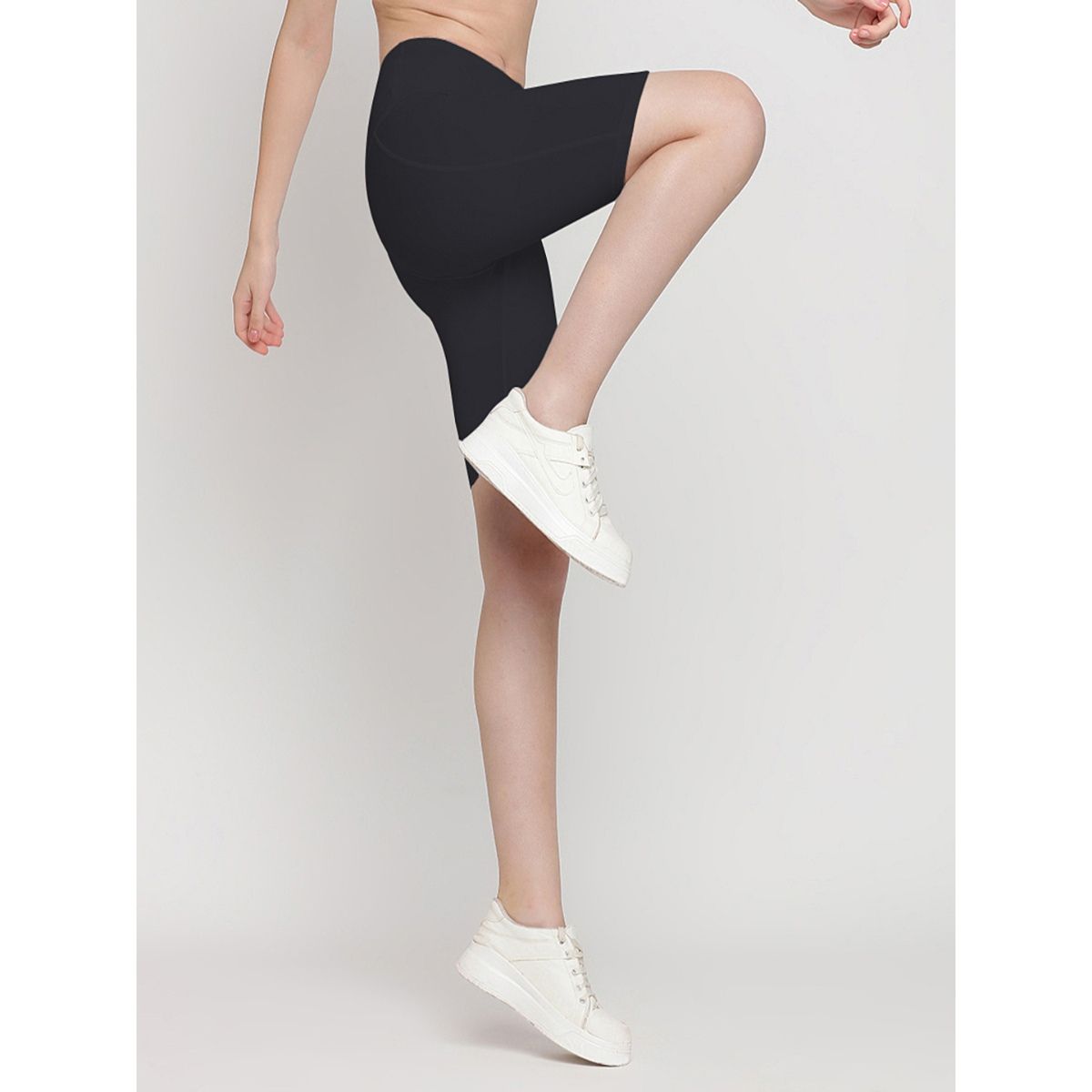 Buy Wear Jukebox Black Long Line Super High Rise Shorts Online