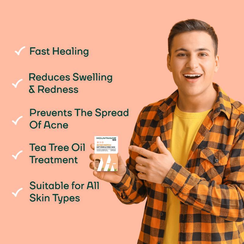 MOUNTAINOR Acne Pimple Patch - Tea Tree Oil + Hydrocolloid Patches ...