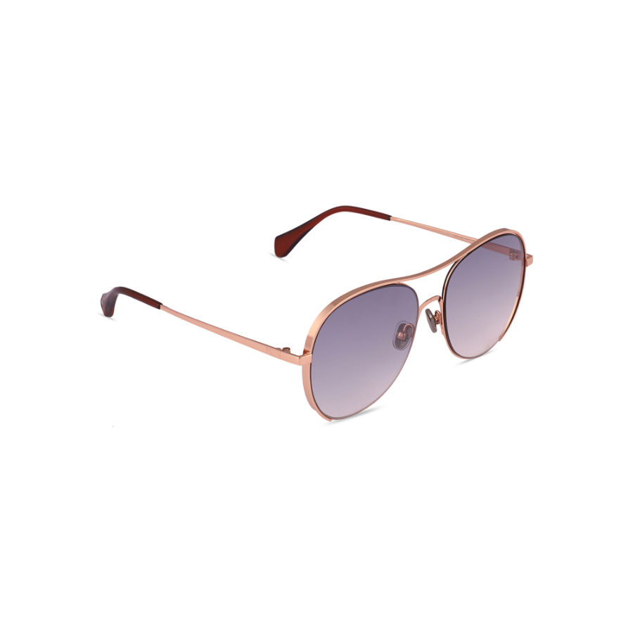 Buy French Connection Grey Lens Round Sunglass Full Rim Gold Frame With ...