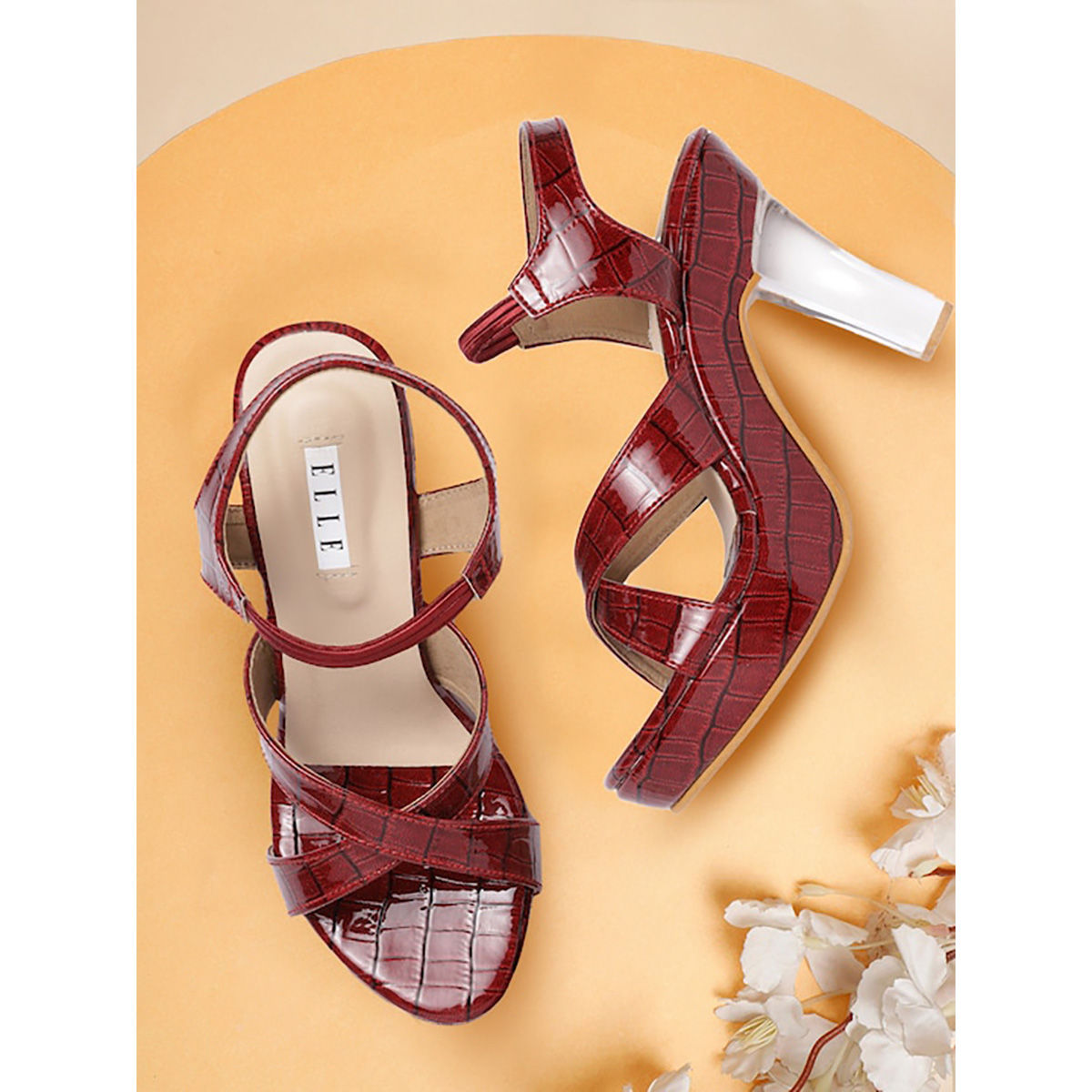 ELLE Red Women Slip On Sandals: Buy ELLE Red Women Slip On Sandals ...