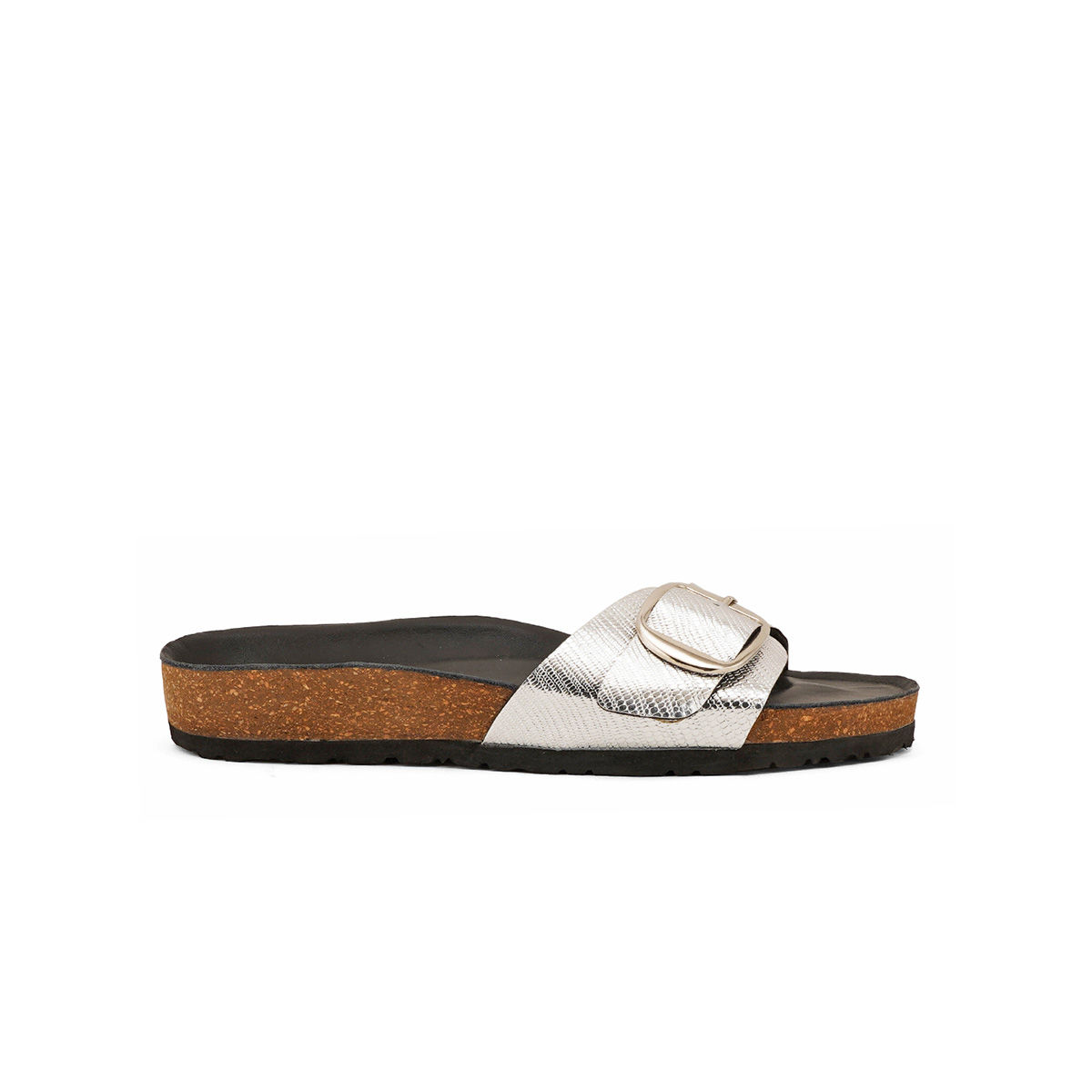 Buy ELLE Silver Women Buckle Sandals Online