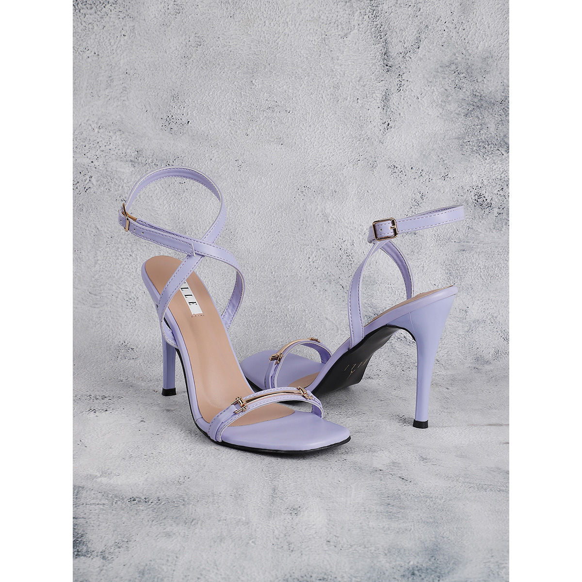 Buy ELLE Lavender Women Buckle Sandals Online