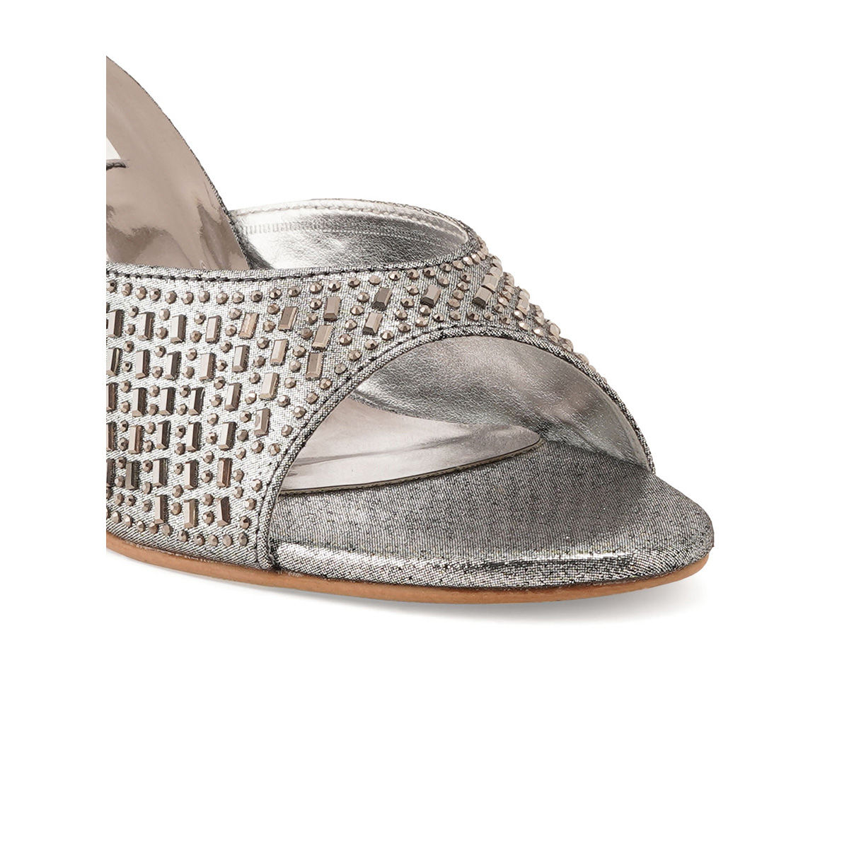 Buy ELLE Silver Women Slip On Sandals Online