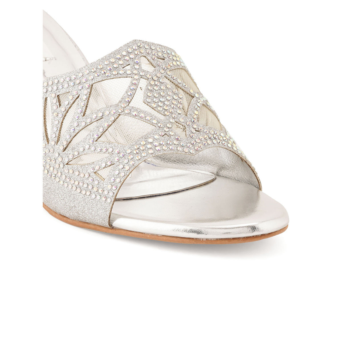 ELLE Silver Women Slip On Sandals: Buy ELLE Silver Women Slip On ...