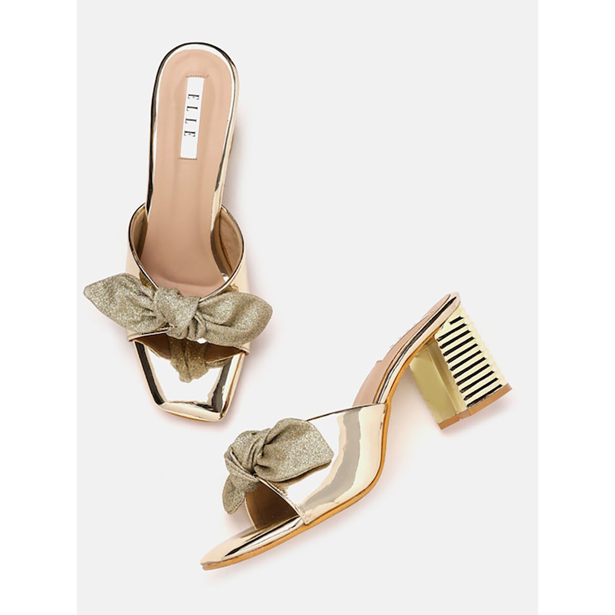 ELLE Gold Women Slip On Sandals: Buy ELLE Gold Women Slip On Sandals ...