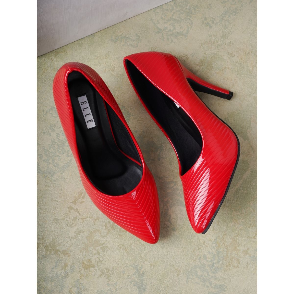 Buy ELLE Red Women Slip On Pumps Online