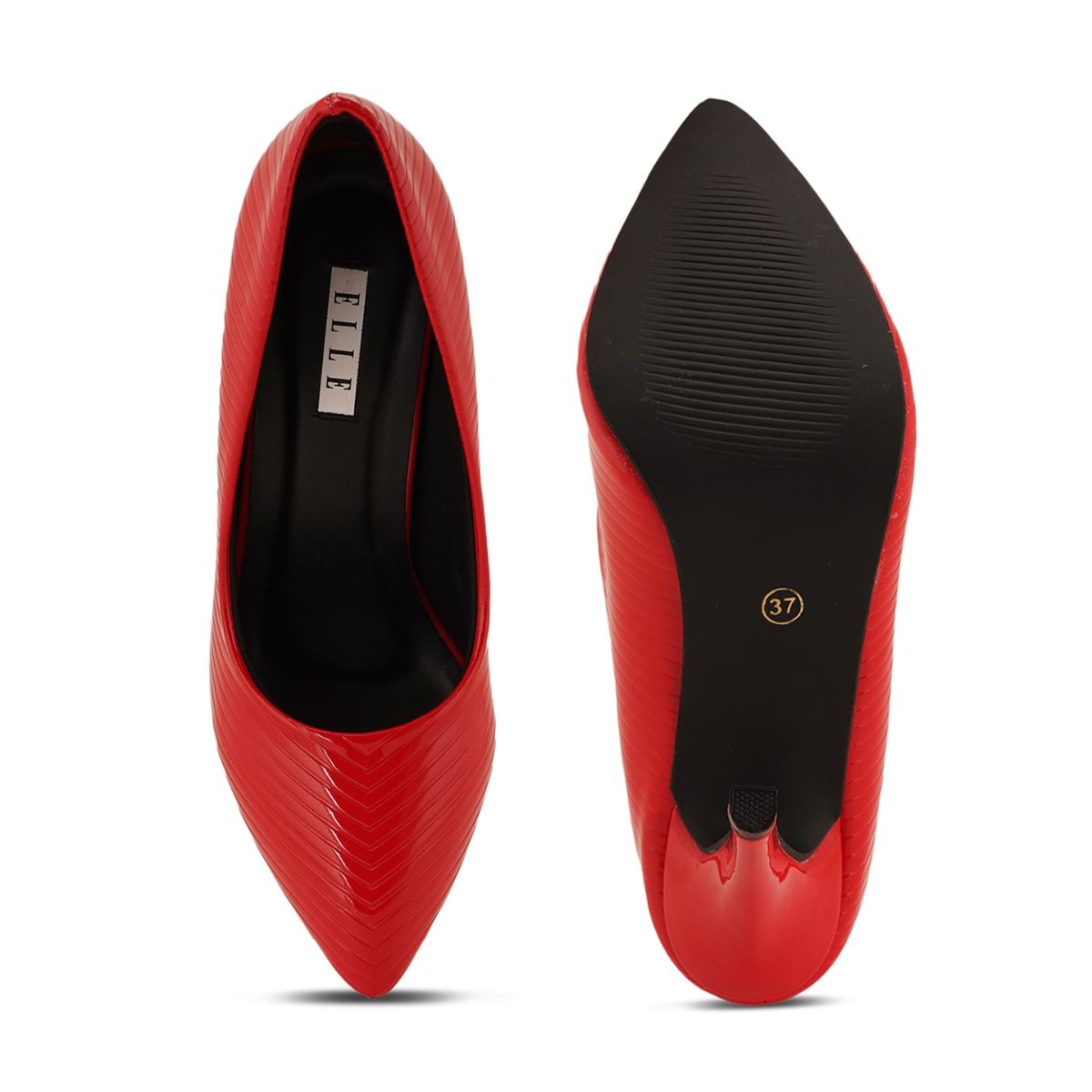 Buy ELLE Red Women Slip On Pumps Online