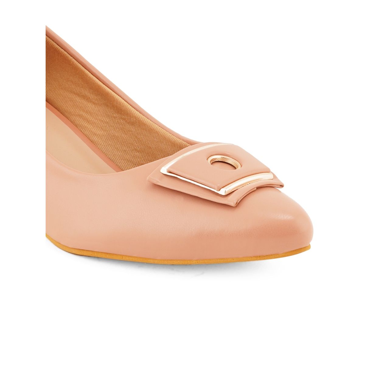 Buy ELLE Peach Women Slip On Pumps Online