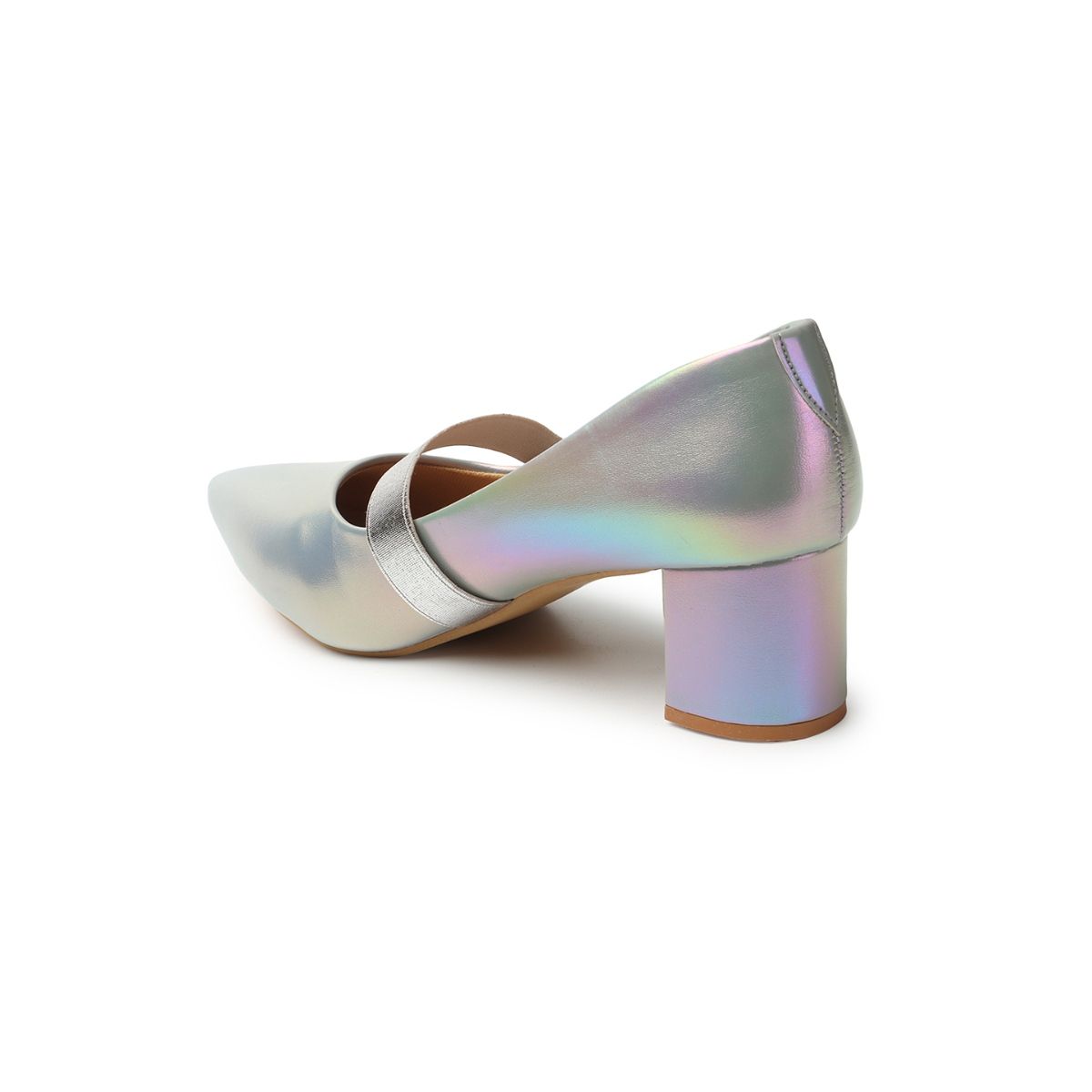Buy ELLE Silver Women Slip On Pumps Online