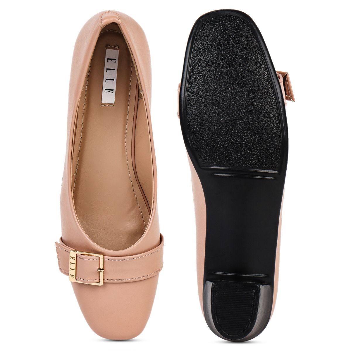 ELLE Peach Women Buckle Pumps: Buy ELLE Peach Women Buckle Pumps Online ...