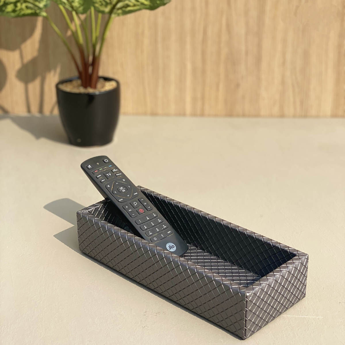 Buy Mason Home Braided Grey Rectangle Remote Holder Online