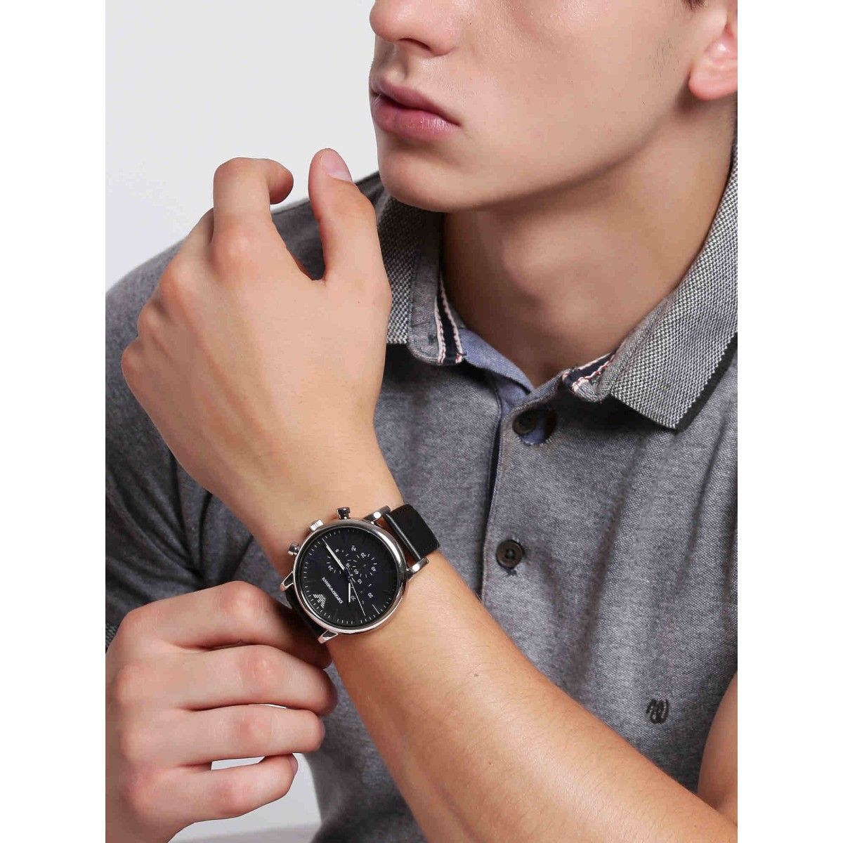 Buy EMPORIO ARMANI Black Watch AR1828 (M) Online