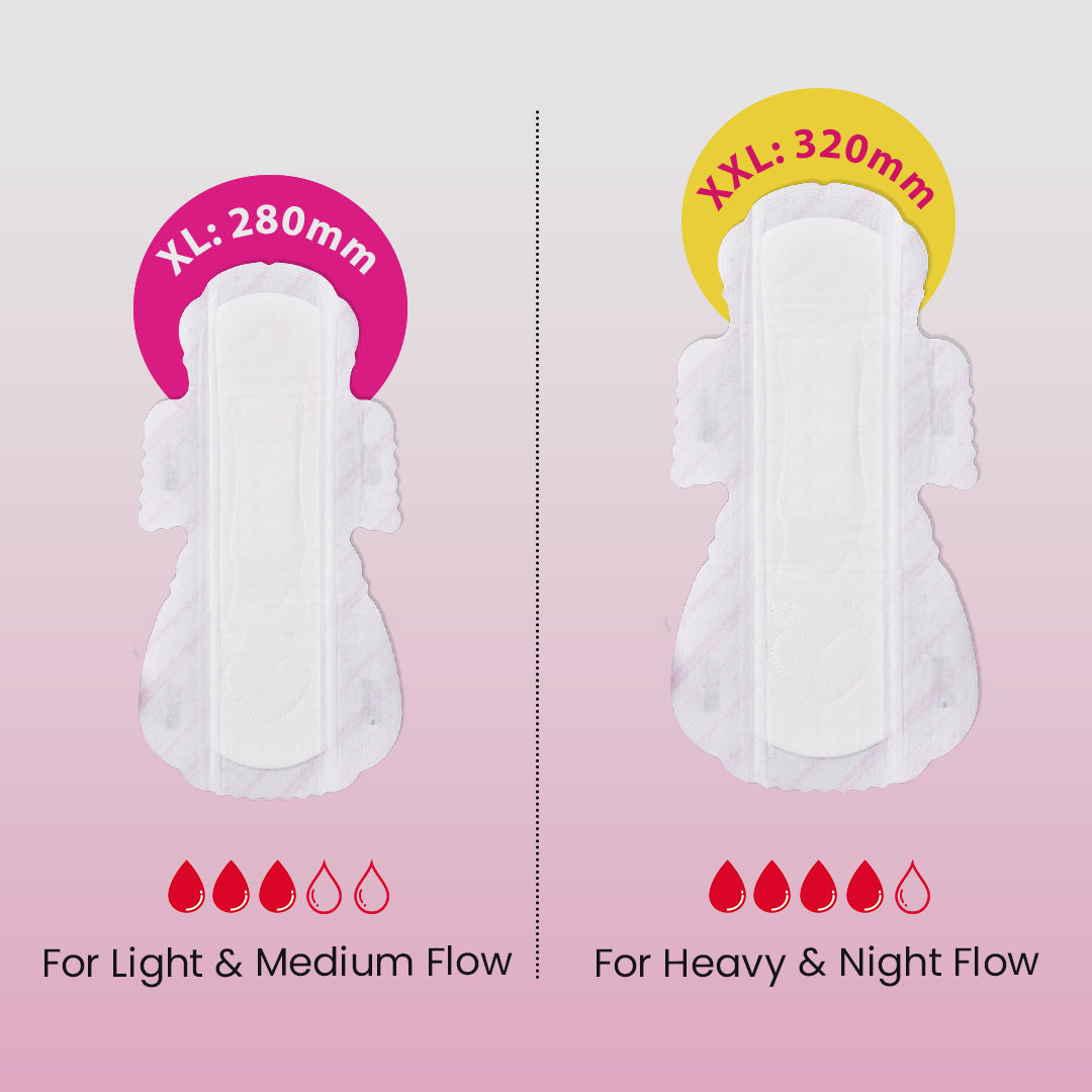 Buy Hot Pink Ultra Thin Sanitary Pads 60 (24 XXL & 36 XL) for Heavy ...