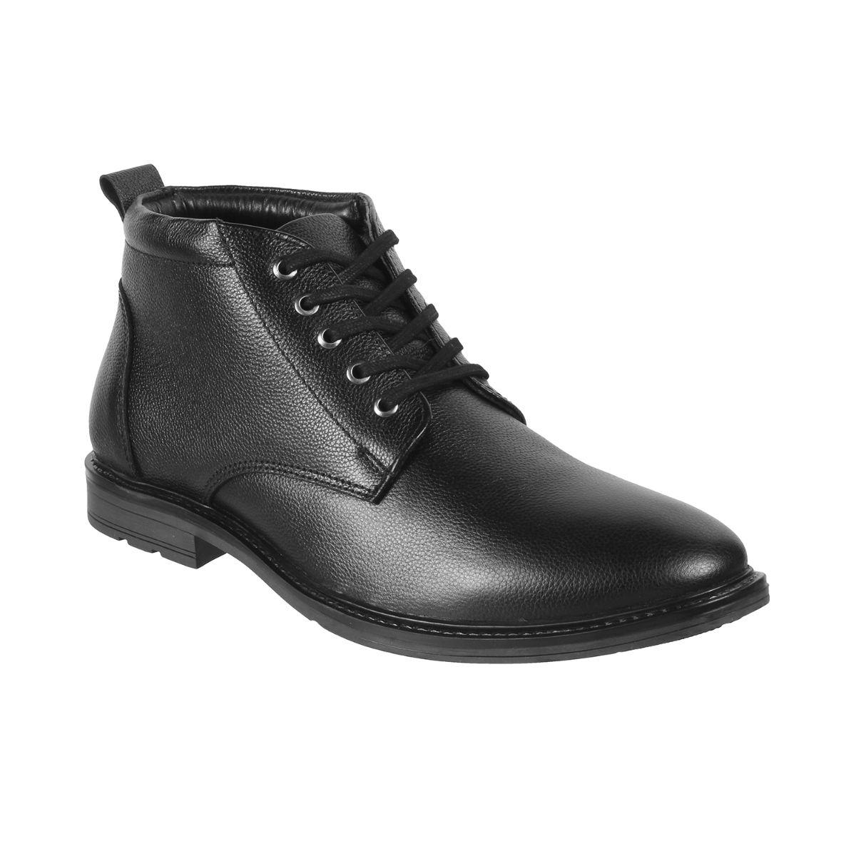 Buy Metro Mens Black Boots Metro Mens Black Leather Solid-plain Boots ...