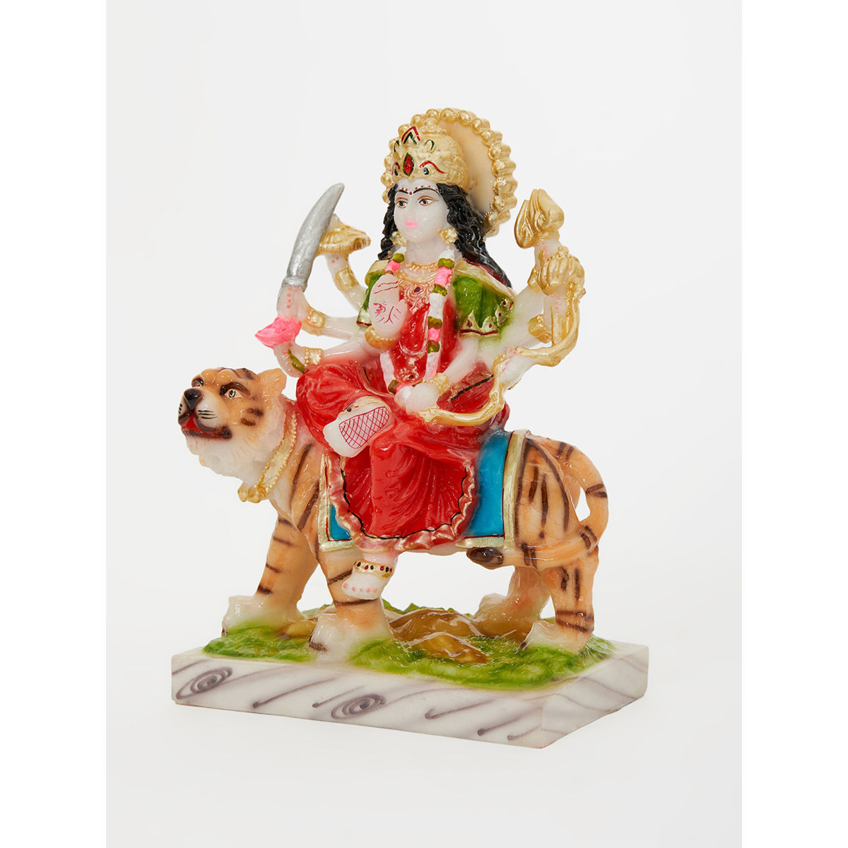 Buy DecorTwist Sherawali Goddess Maa Durga Devi Statue In Marble Dust ...