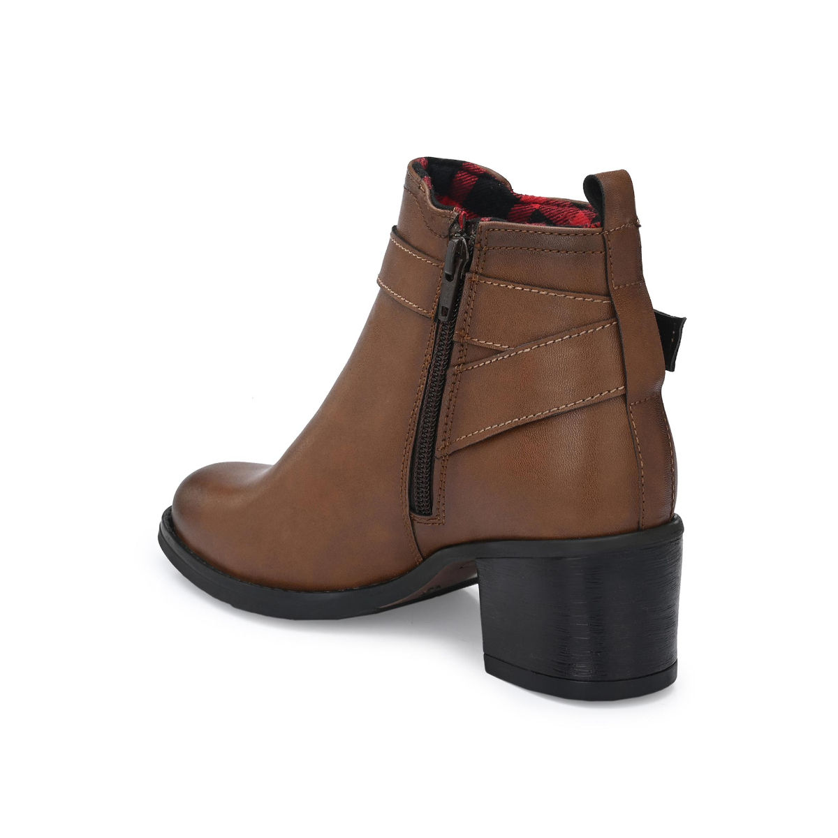 Buy Delize Tan Ankle Length Chelsea Boots Online