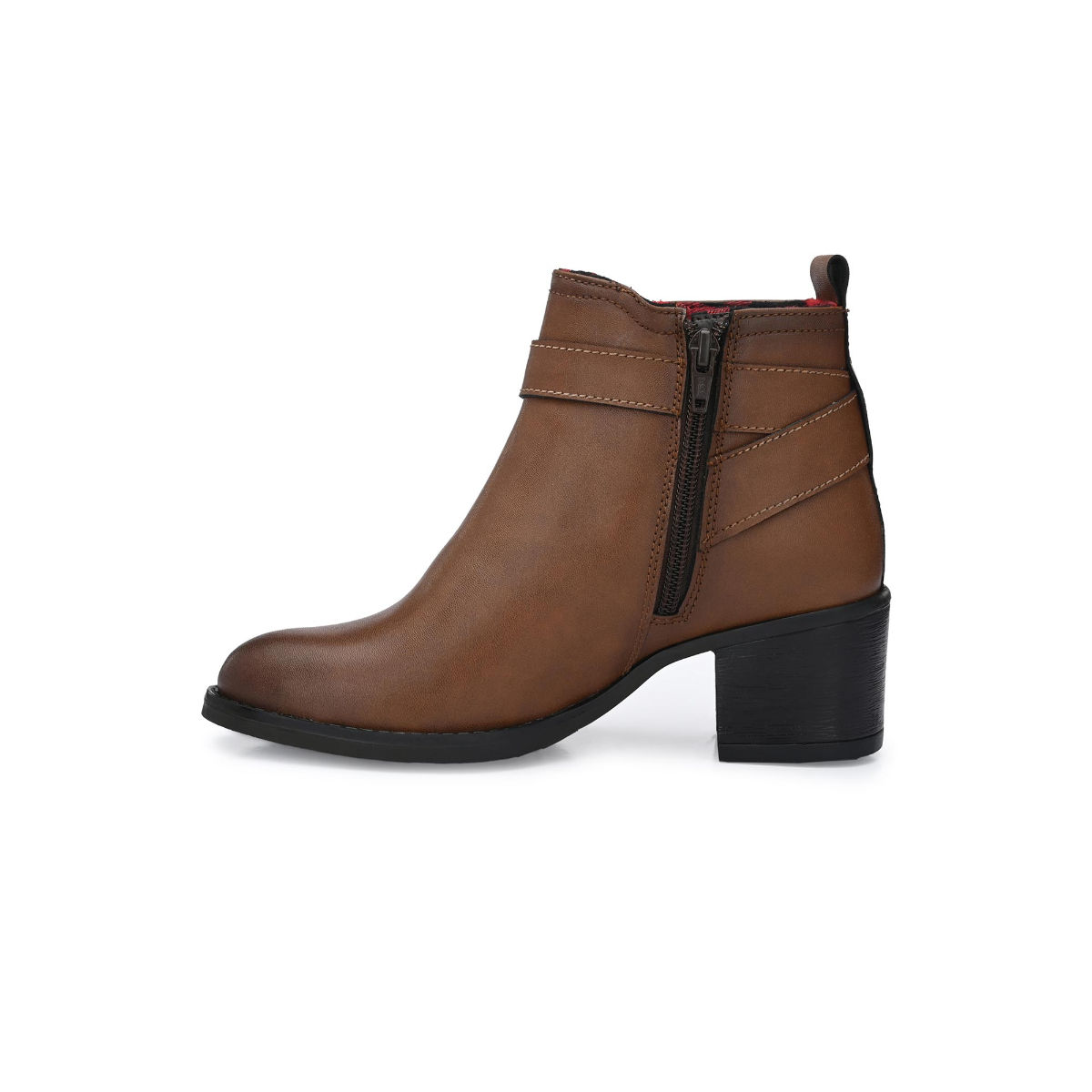 Buy Delize Tan Ankle Length Chelsea Boots Online