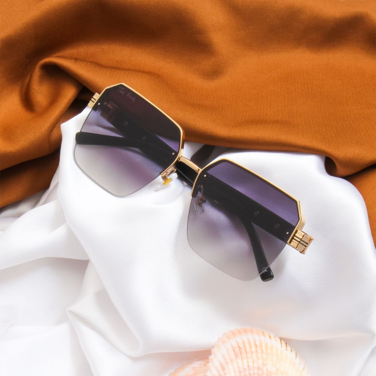 Buy TED SMITH Square Sunglasses in Gold Frame Carma for Men & Women Online