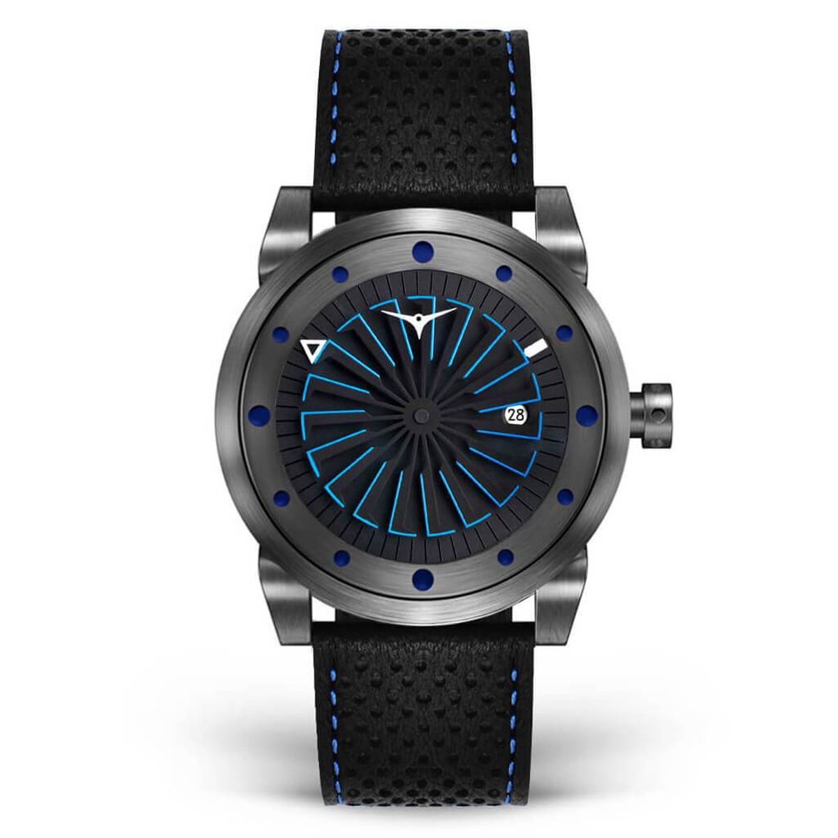Buy ZINVO Blade Nitro Analogue Black Turbine Round Dial Men Watch 141 ...