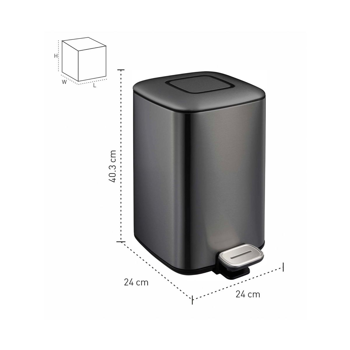 Buy OBSESSIONS Stainless Steel Step Dustbin with Deodorizer Compartment ...