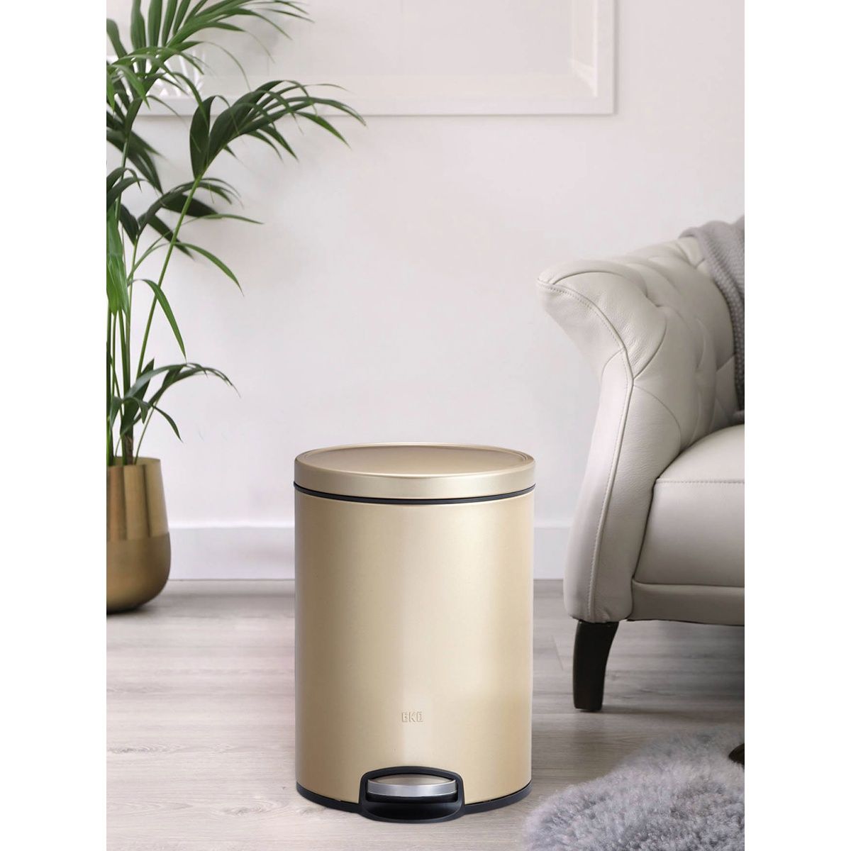 Buy OBSESSIONS Stainless Steel Step Dustbin with Fingerprint Resistant ...