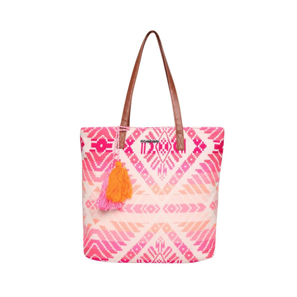 Buy Astrid Pink Handbag With Tassels Online