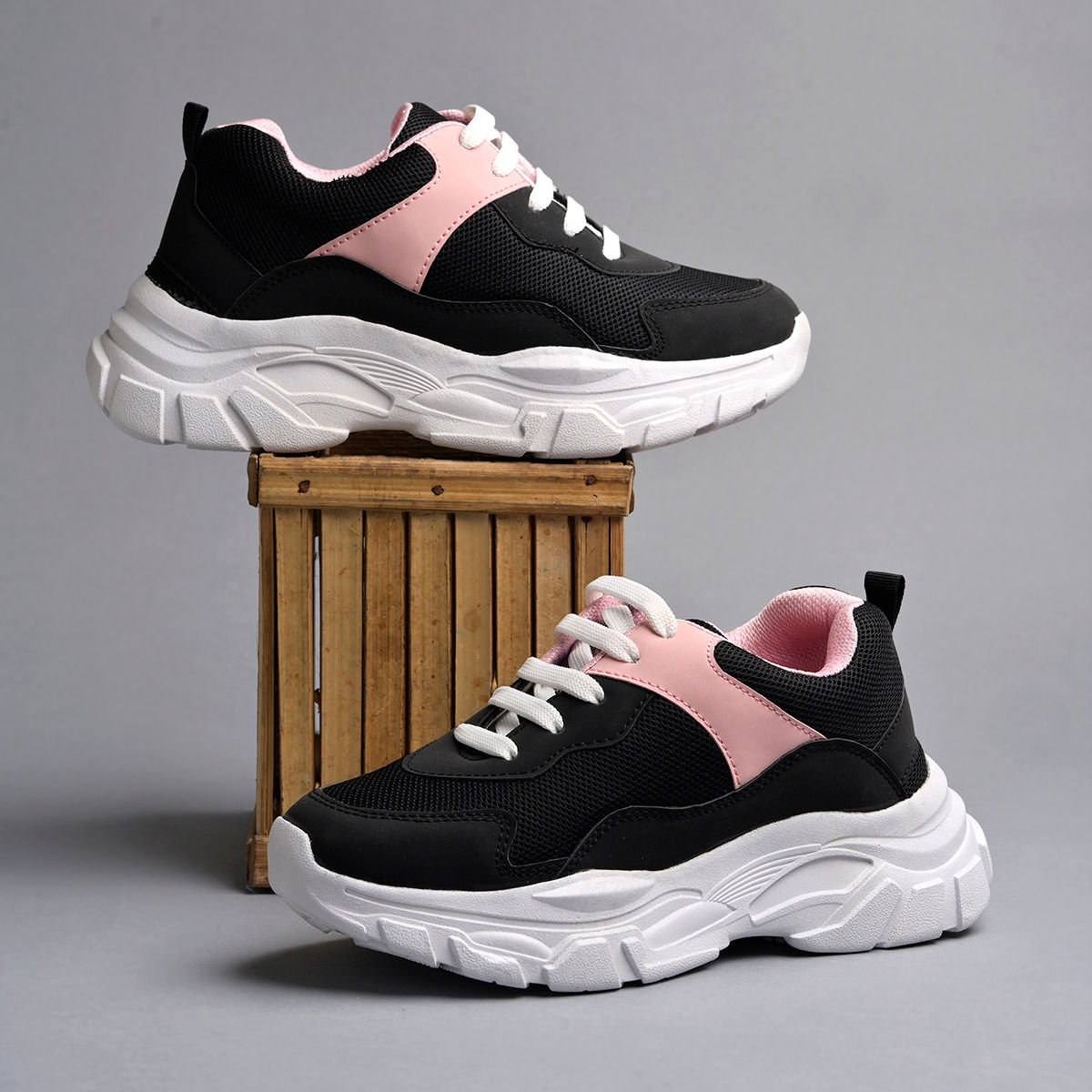 Buy MOZAFIA Black Daily Wear Casual EVA Sneakers for Women Online