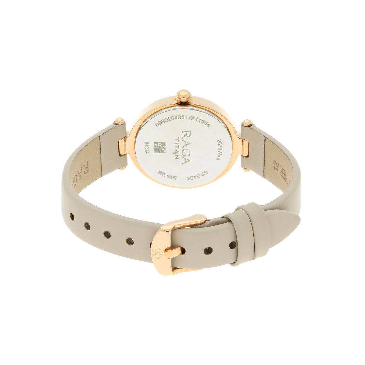 Buy Titan Raga Viva Rose Gold Dial Leather Strap Watch Online