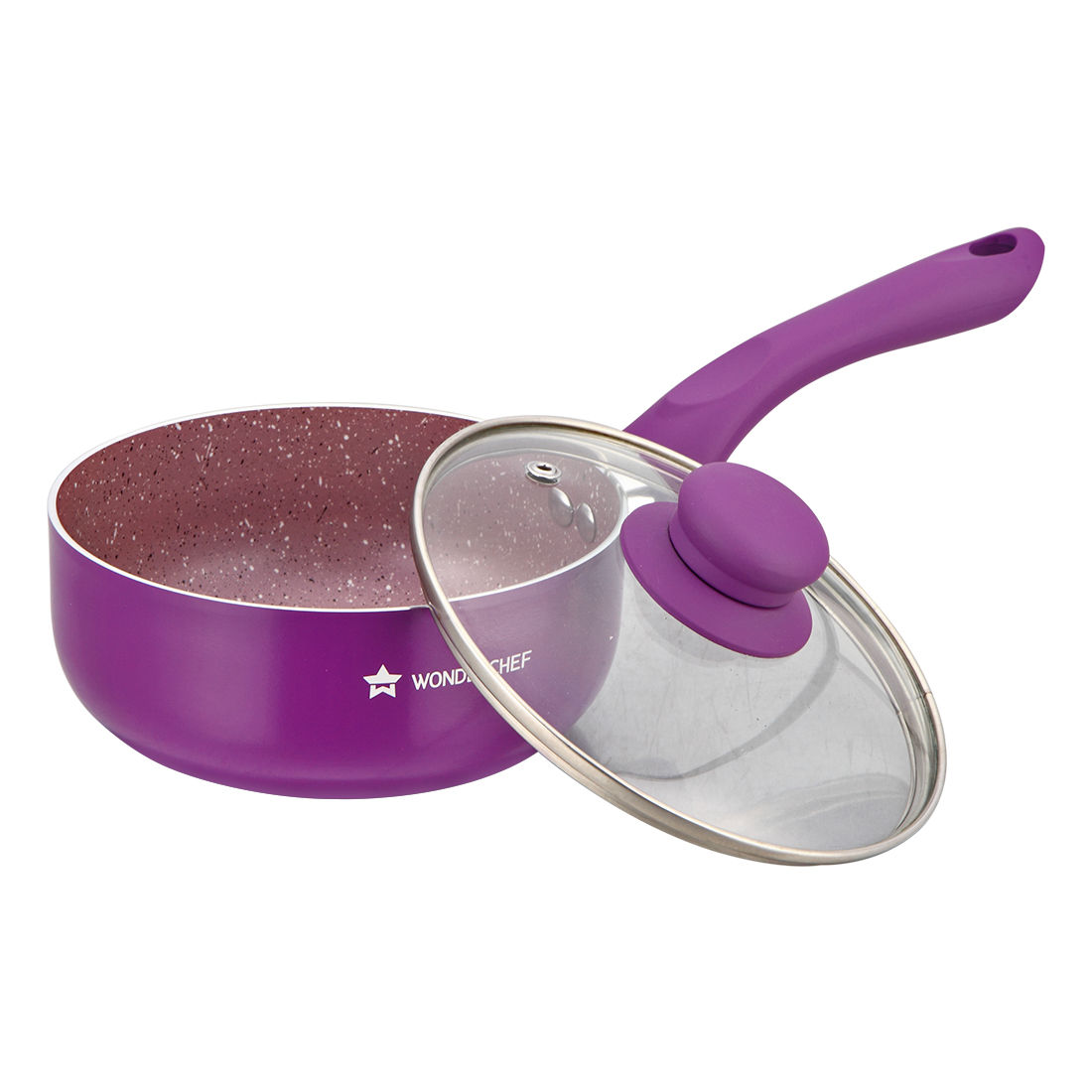 Buy Wonderchef Royal Velvet Sauce Pan With Lid 16cm (purple) Online