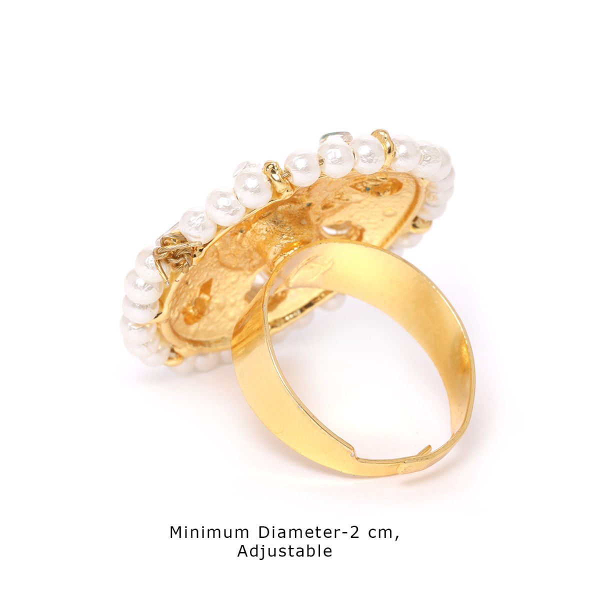 Buy Zaveri Pearls Enamelling Mint Green Kundan & Pearls Traditional ...