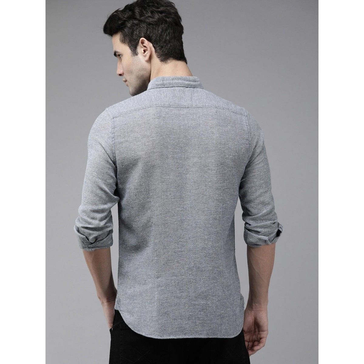 Buy THE BEAR HOUSE Men's Grey Button-down Shirt Online