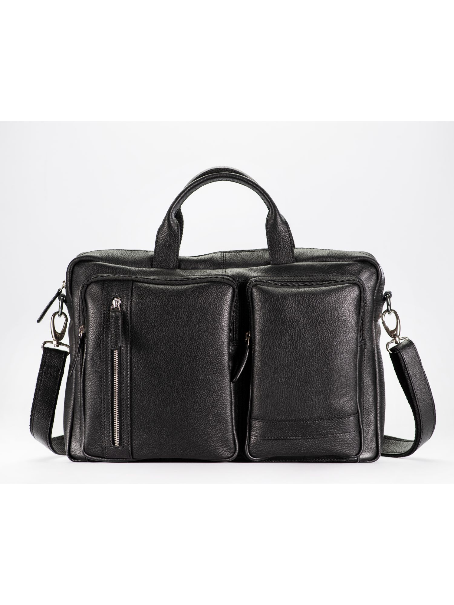 Buy PICCO MASSIMO Black Leather Mens 15.6 inch Laptop Padded Office ...