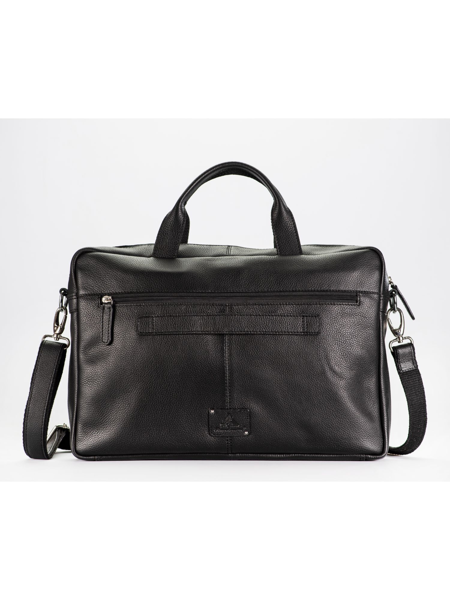 Buy PICCO MASSIMO Black Leather Mens 15.6 inch Laptop Padded Office ...