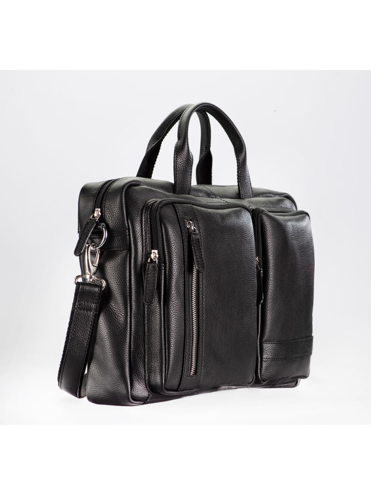 Buy PICCO MASSIMO Black Leather Mens 15.6 inch Laptop Padded Office ...