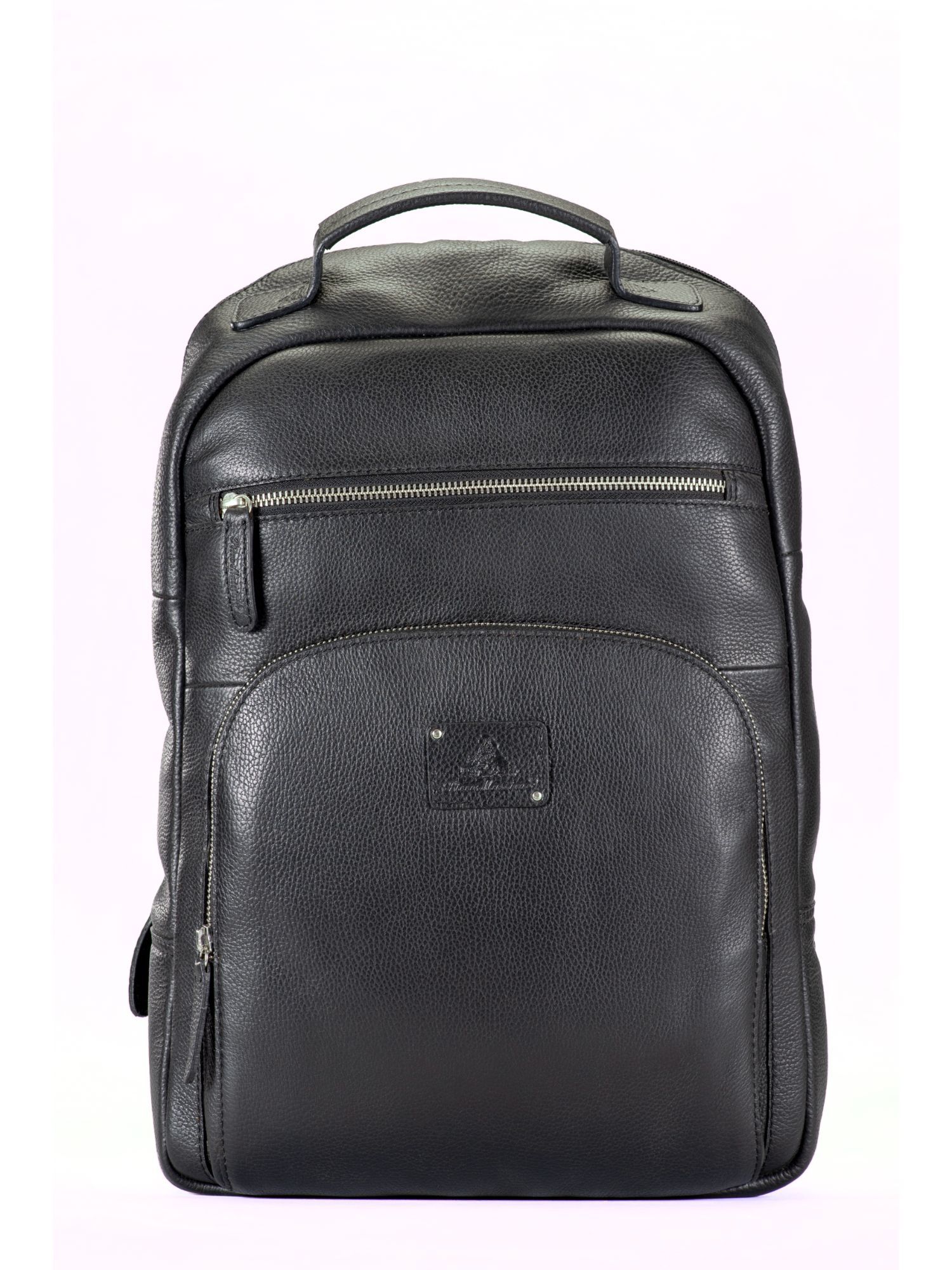 Buy PICCO MASSIMO Black Leather Laptop Backpack Online