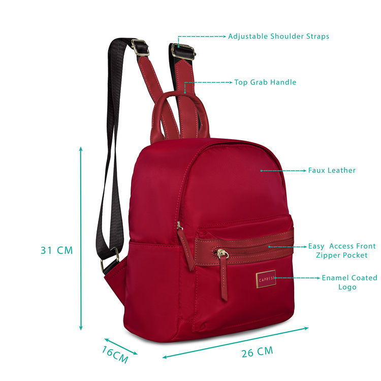Caprese Cindy Backpack Small E Bright Red Backpacks: Buy Caprese Cindy ...