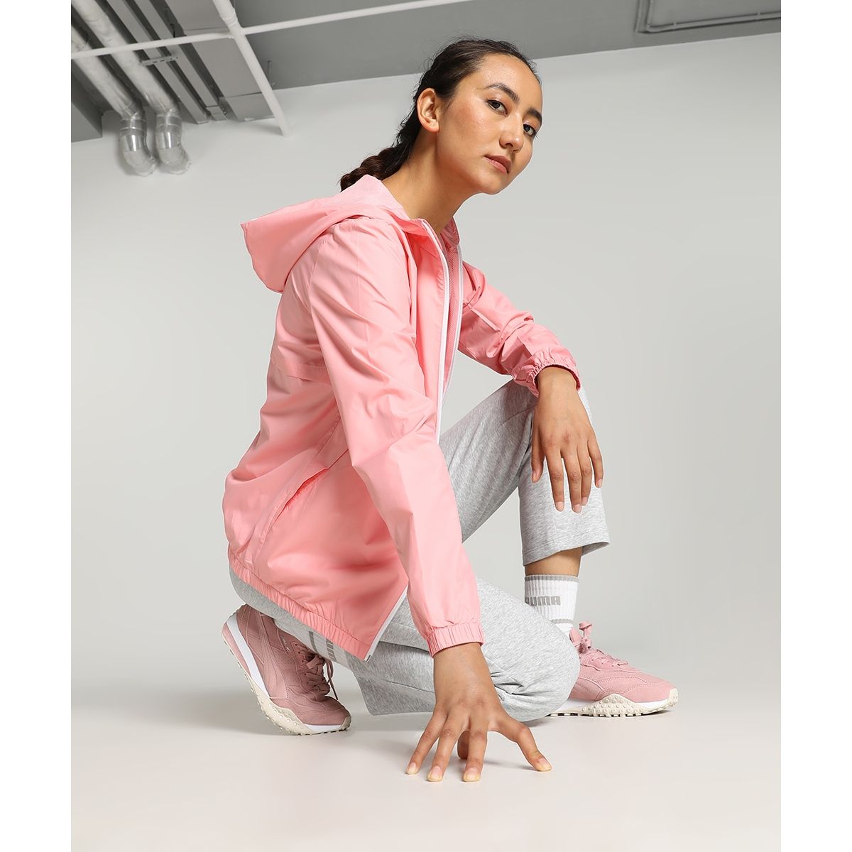 Buy Puma Essentials Solid Windbreaker Women Pink Jacket Online