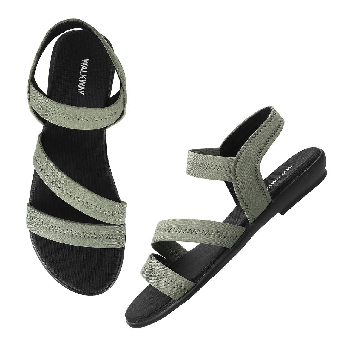 Walkway Green Solid/plain Sandals: Buy Walkway Green Solid/plain ...
