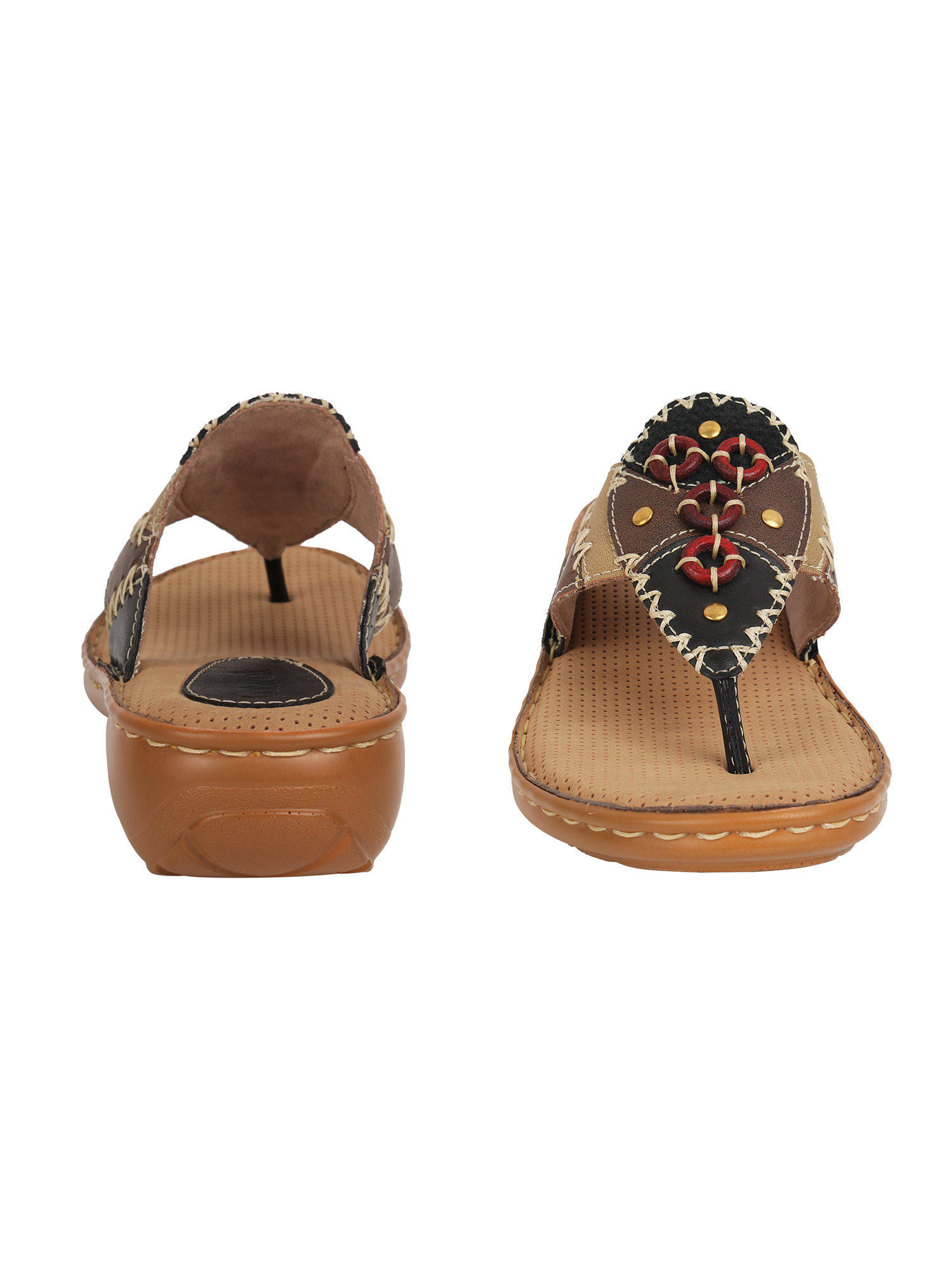 CATWALK Multi-Colour Patterned Flats: Buy CATWALK Multi-Colour ...