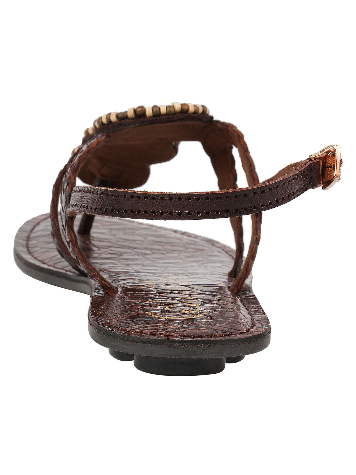 Buy CATWALK Brown Embellished Sandals Online