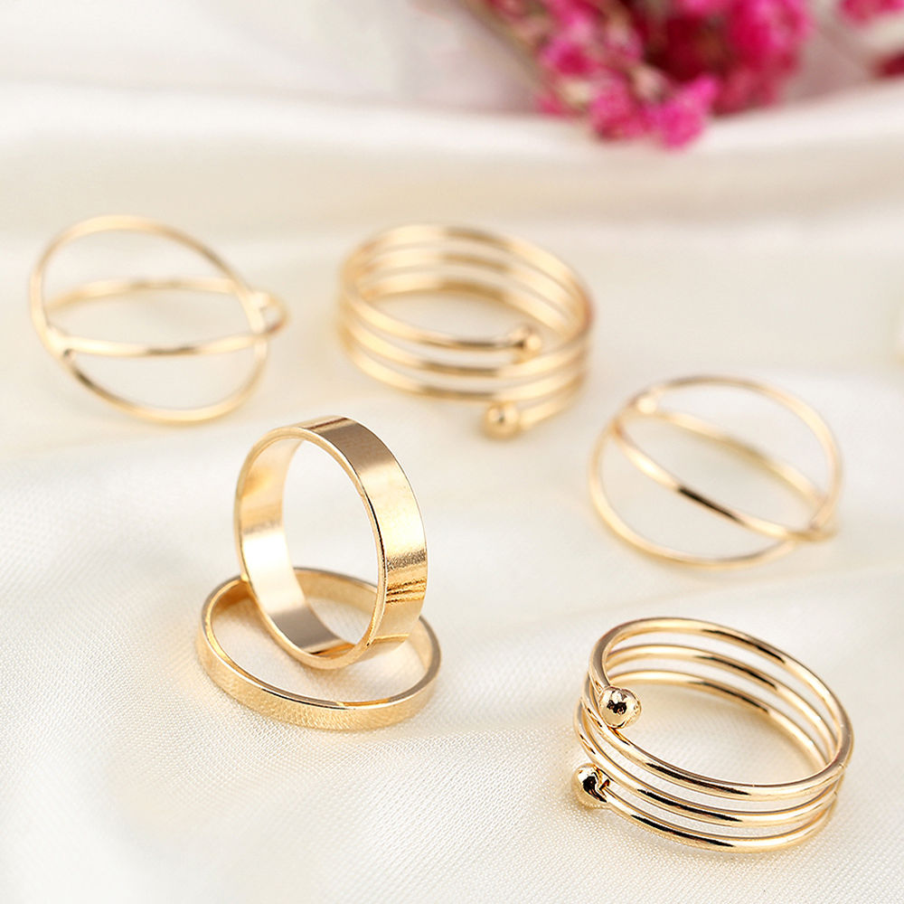 Buy Yellow Chimes Gold Toned Vintage Style Midi Finger Crystal Knuckle ...