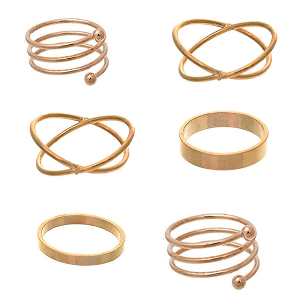 Buy Yellow Chimes Gold Toned Vintage Style Midi Finger Crystal Knuckle ...