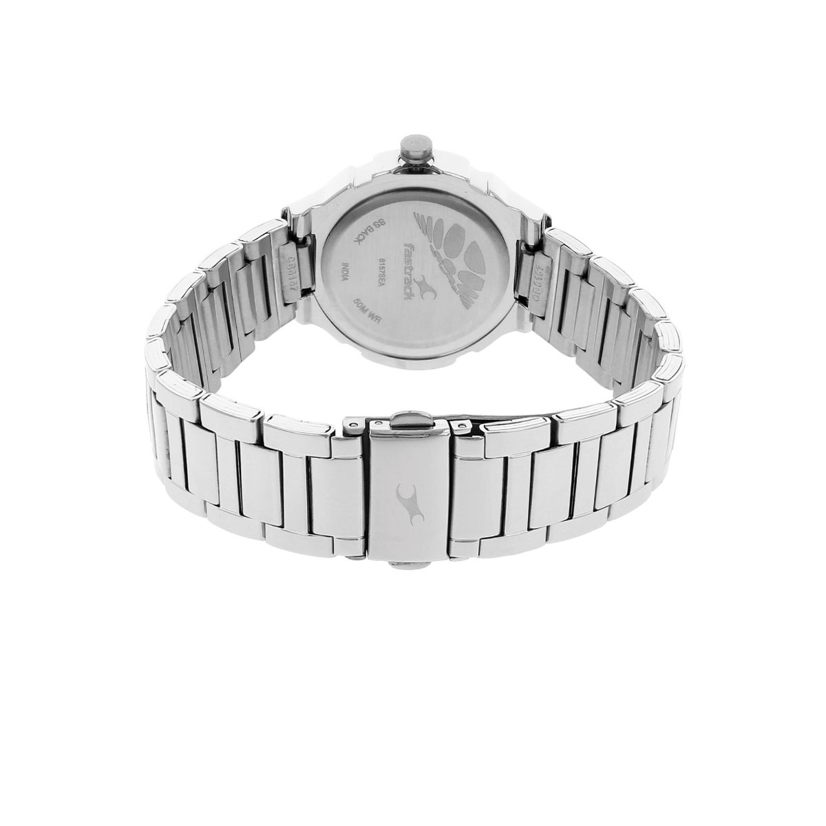 Buy Fastrack Orange Dial Silver Stainless Steel Strap Watch Online