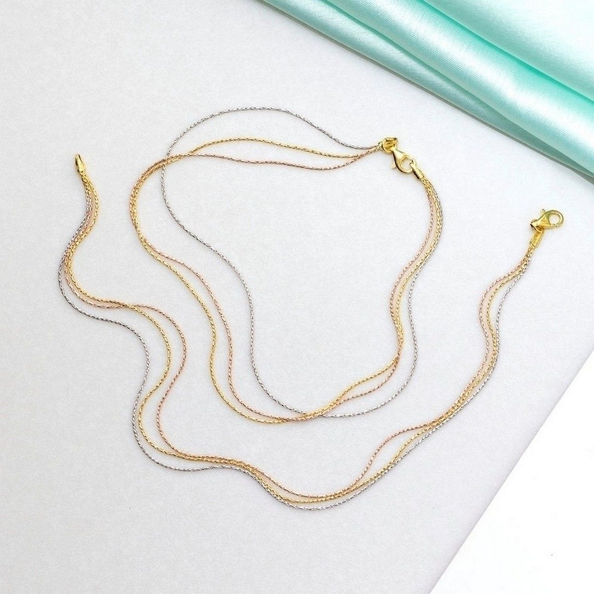 Zavya Triple Layered Chain 925 Sterling Silver Anklet - Pair: Buy Zavya ...